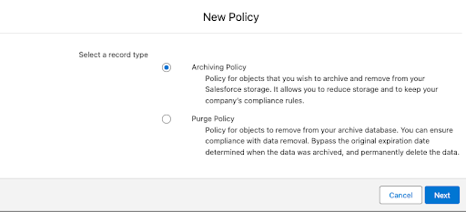 Retention versus Purge Policy in Archive
