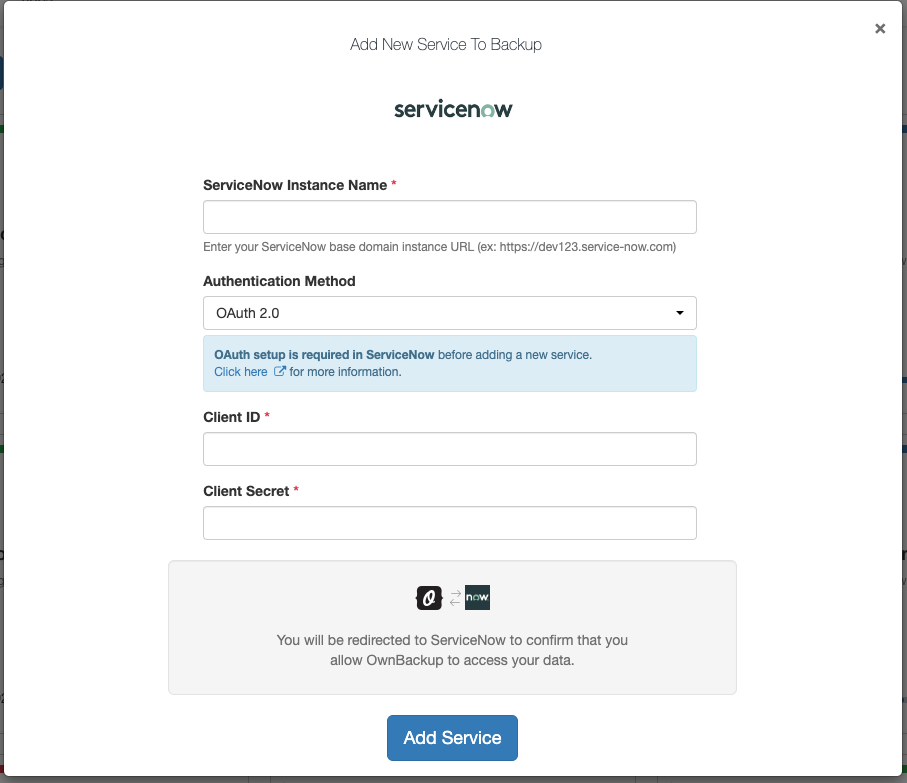 Configuring OAuth for ServiceNow