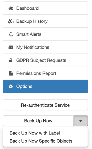 Backup Types for ServiceNow