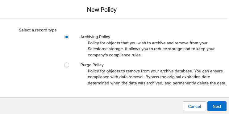 Getting Started with Archiving Policies