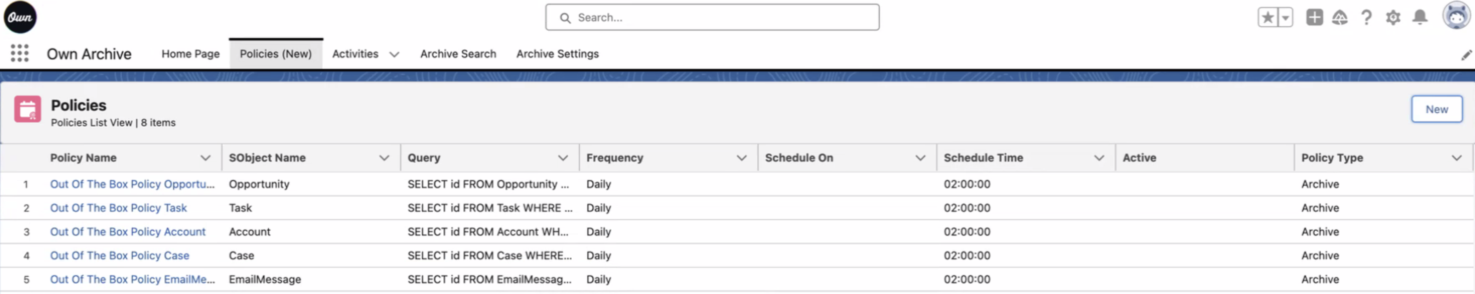 Getting Started with Archiving Policies