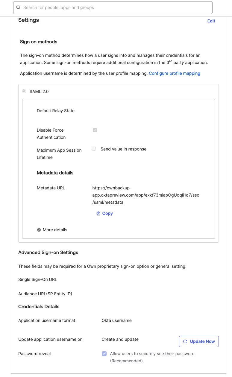 Creating an App Integration for SSO in Okta