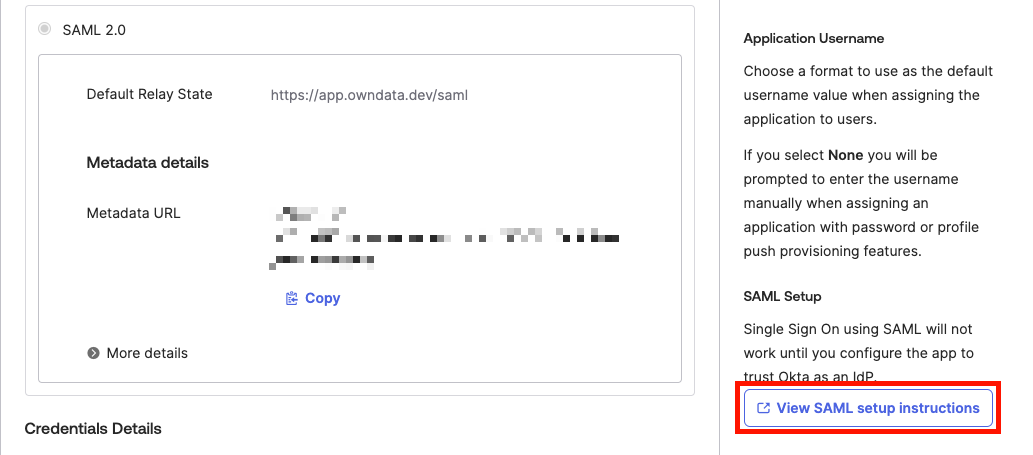 Creating an App Integration for SSO in Okta