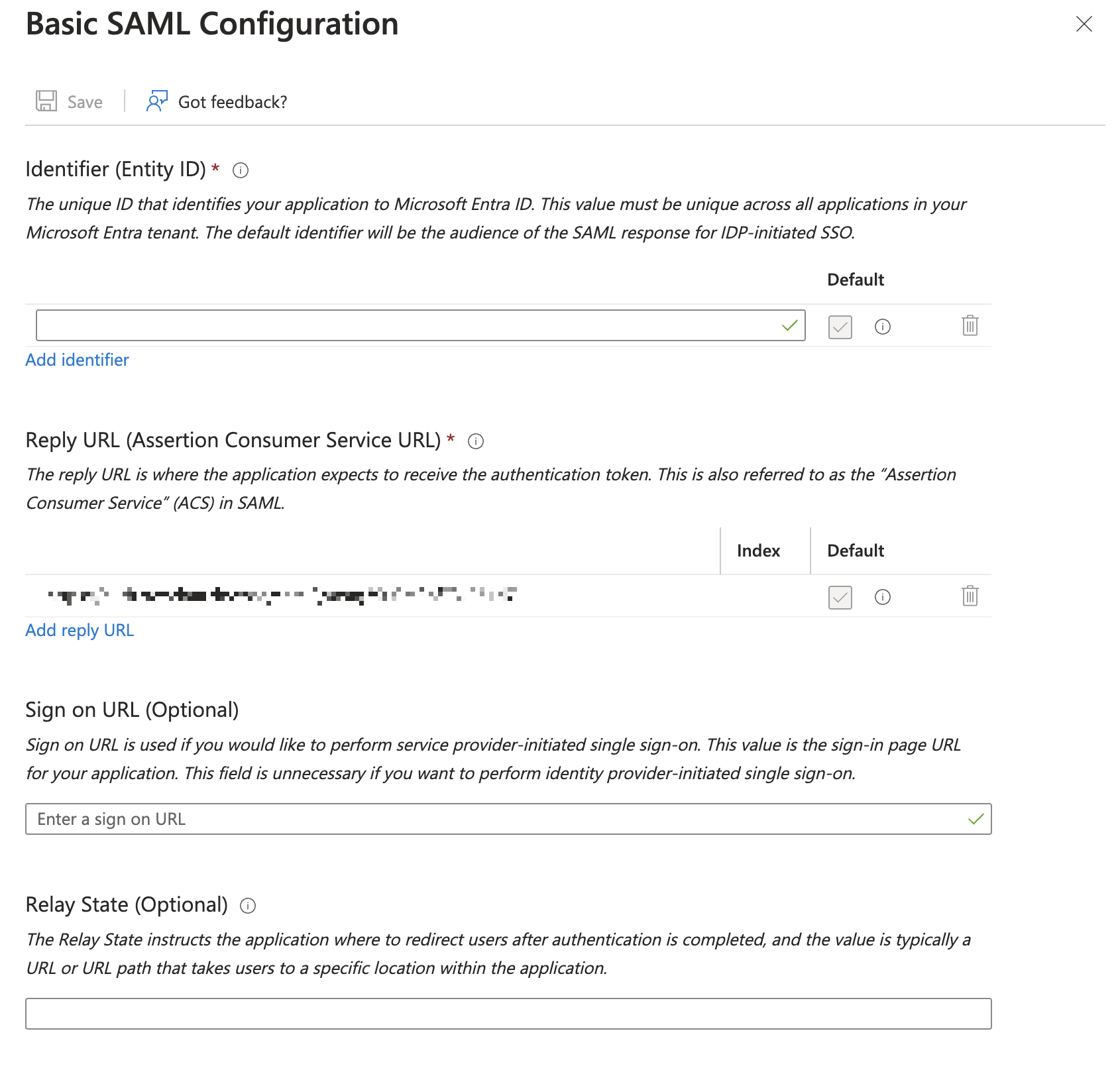 Creating an Application for SSO in Azure