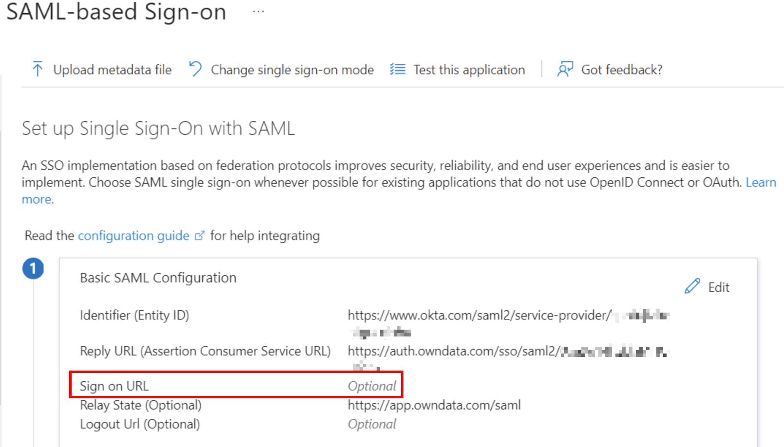 Creating an Application for SSO in Azure