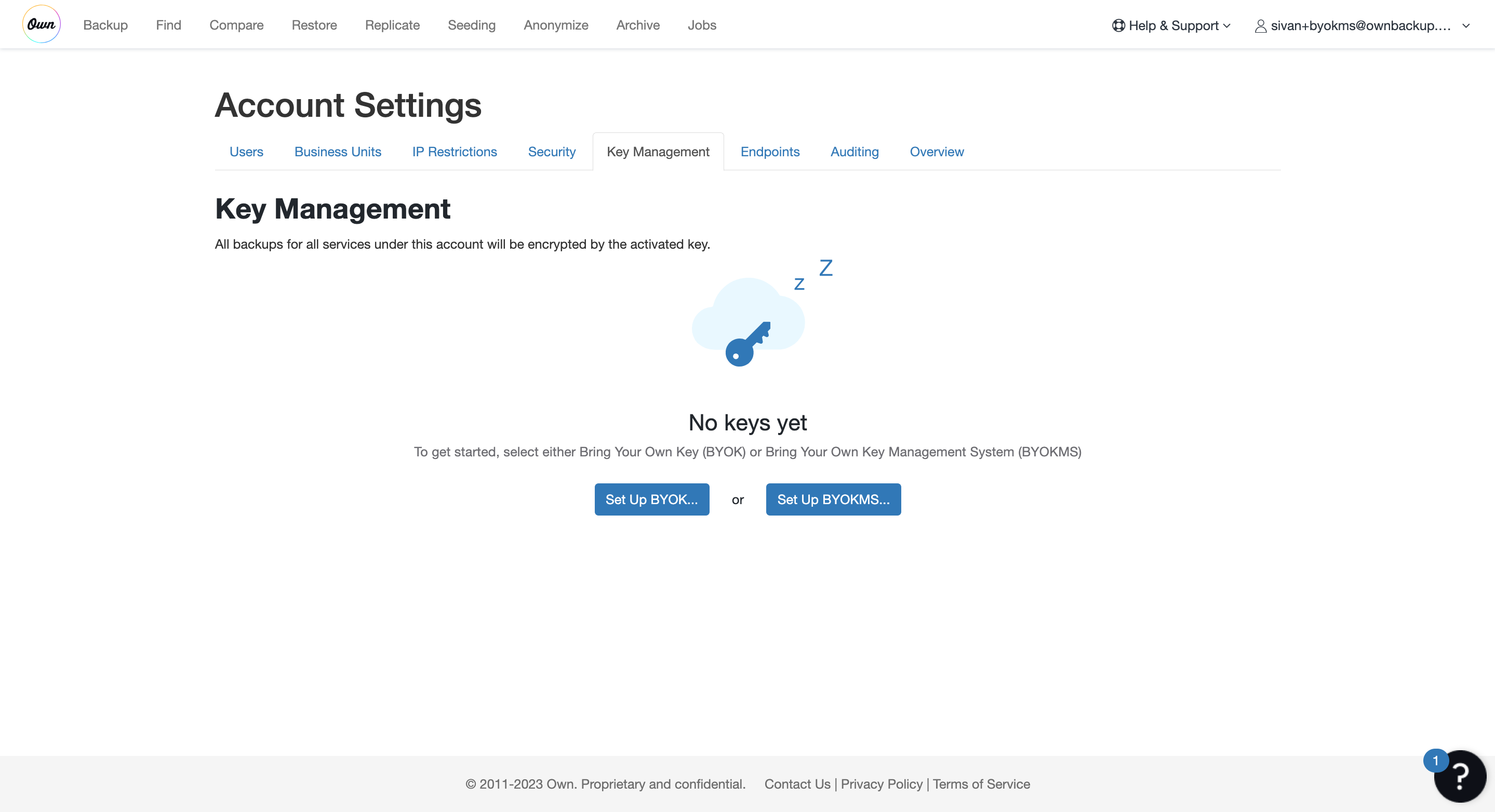 Bring Your Own Key Management Service for Recover