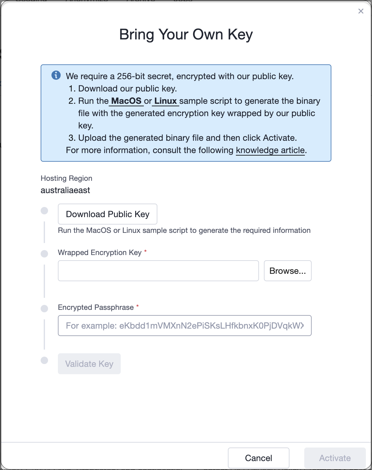 Bring Your Own Key (BYOK) for Recover (Azure)
