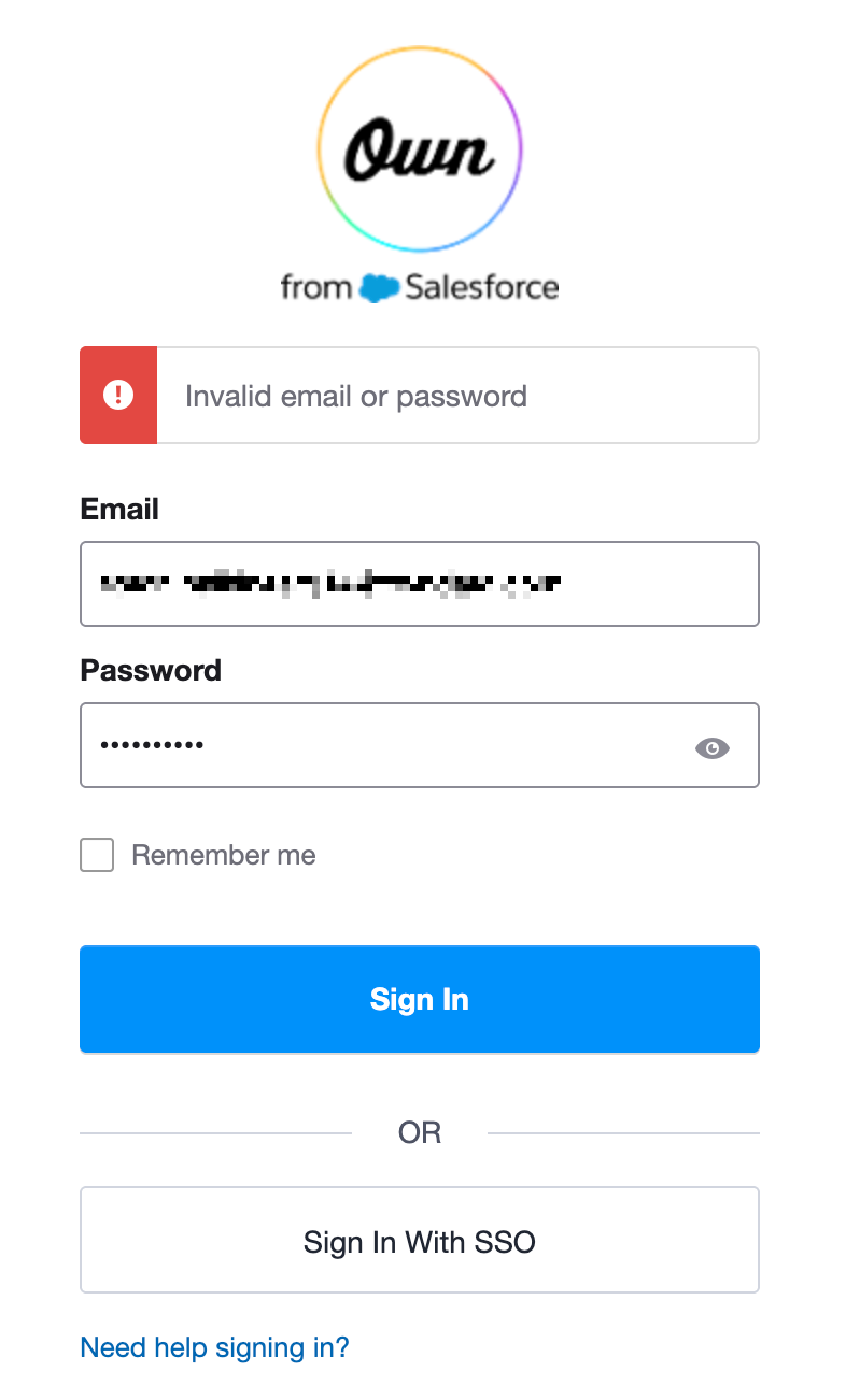 Signing Up and Signing In to Own Data Platform